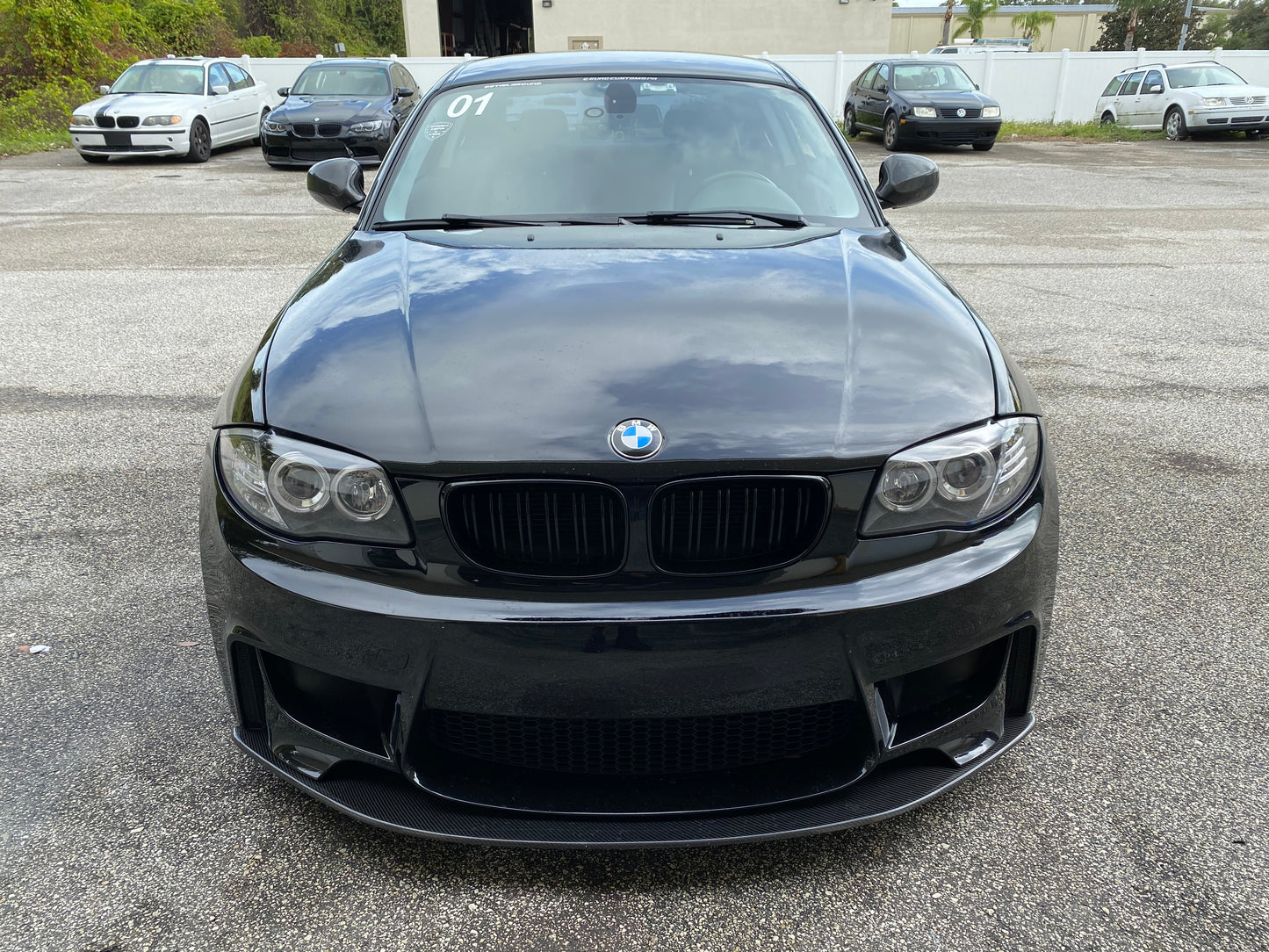 BMW E82 1 Series Carbon Fiber Front Splitter for 1M Replica Bumper ...